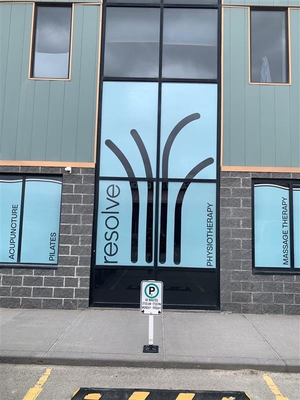 Full-Coverage Perforated Window Film at Resolve Physiotherapy ...