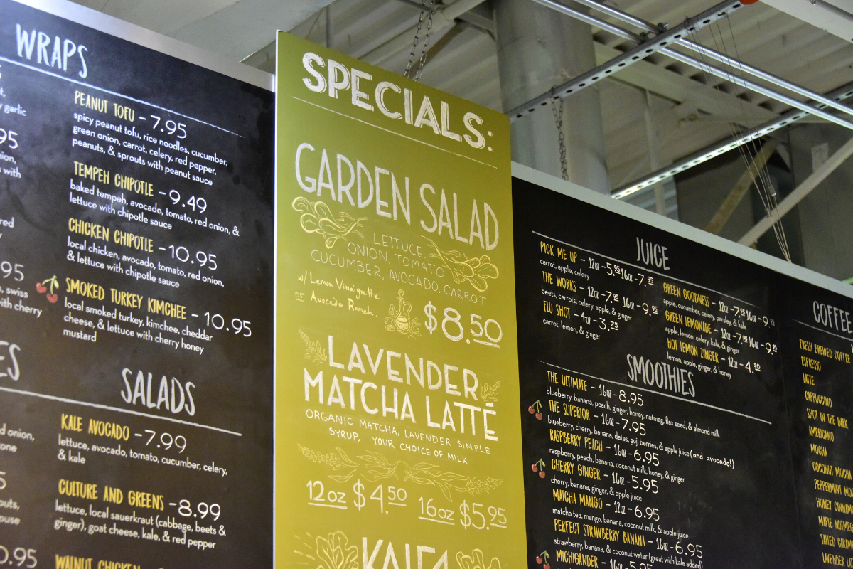 Menu Signs & Price List Signage in Traverse City, Suttons Bay, Grand ...