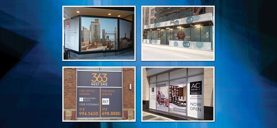 Storefront, Window and Building Signage in Chicago, South Loop, Fulton ...